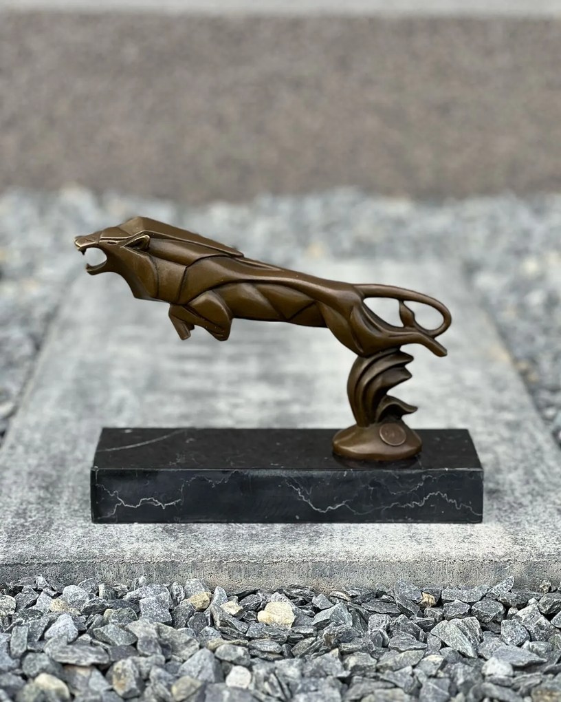 Bronzová socha - LEV ART DECO
