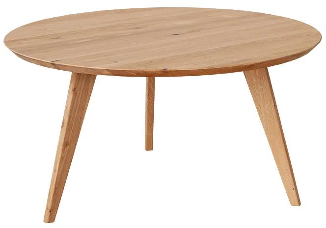 Bílý nábytek Konferenční stolek Orbetello 90 cm, dub, masiv