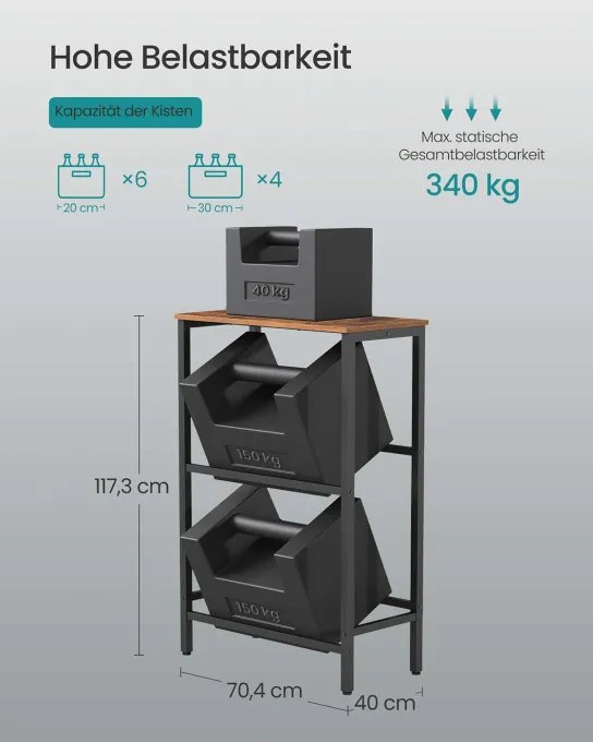 Regál na přepravky BSC373K01