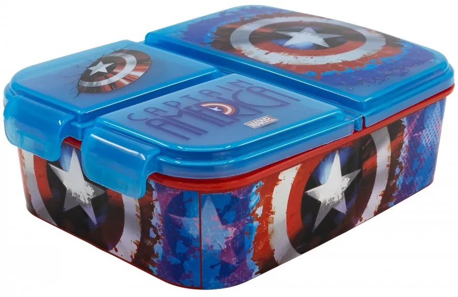 Multibox na svačinu Kapitán Amerika se 3 přihrádkami