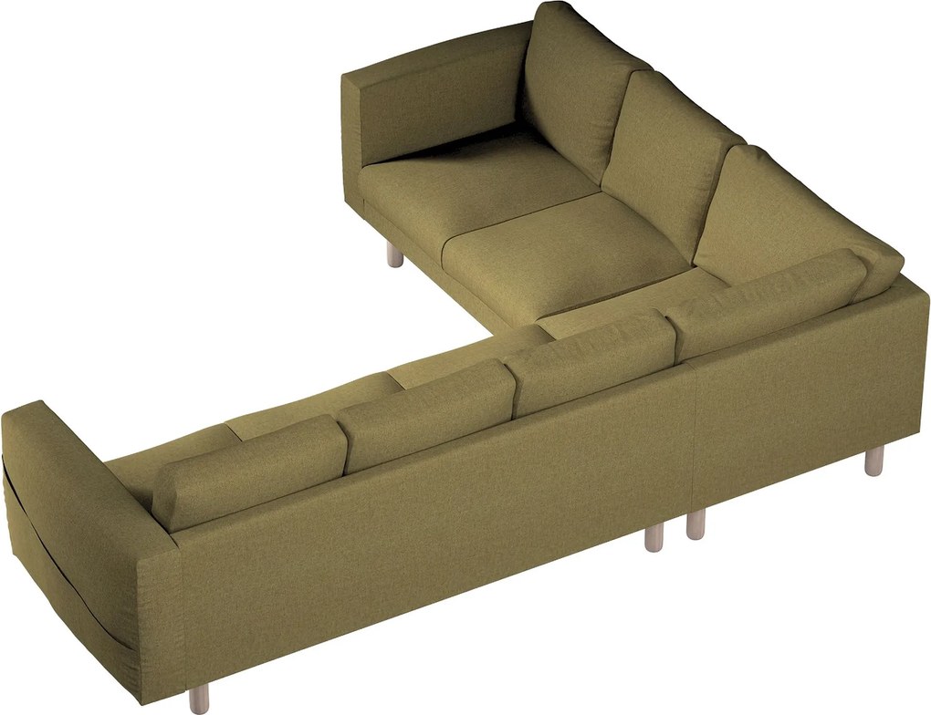 Potah na pohovku IKEA Norsborg rohová 5-místná barva zelená látka pletený vzor