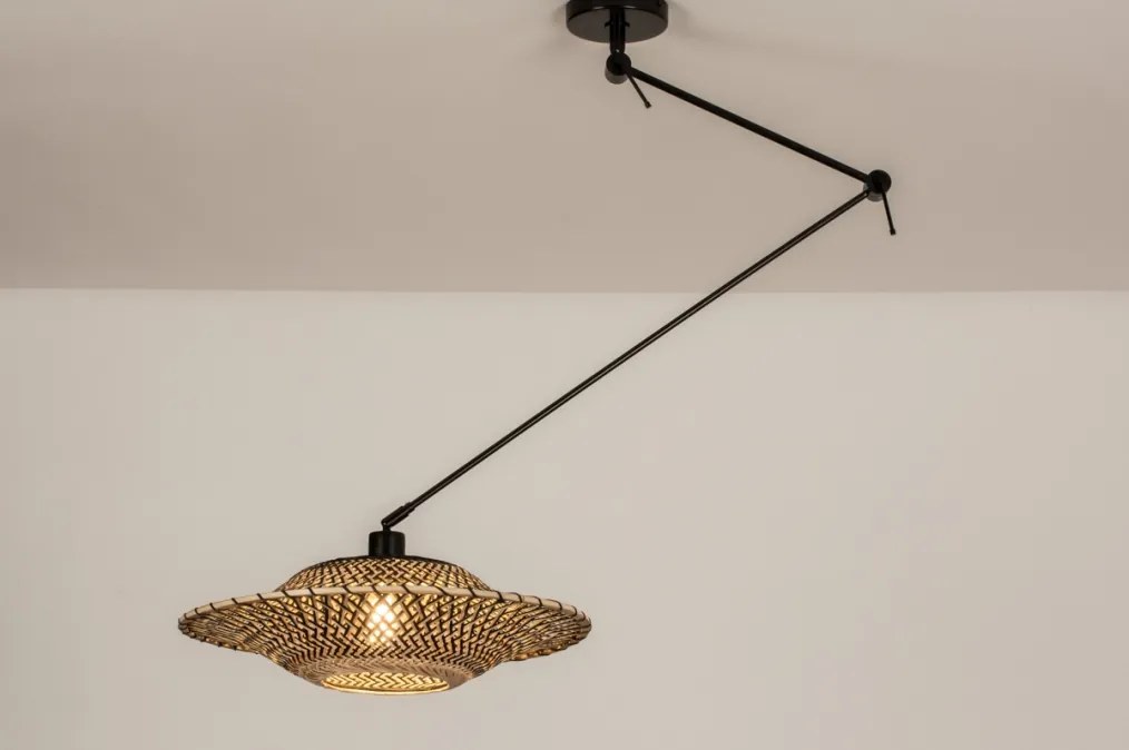 Závěsné svítidlo s ramenem Snap Domenico Black and Dark Taupe 50