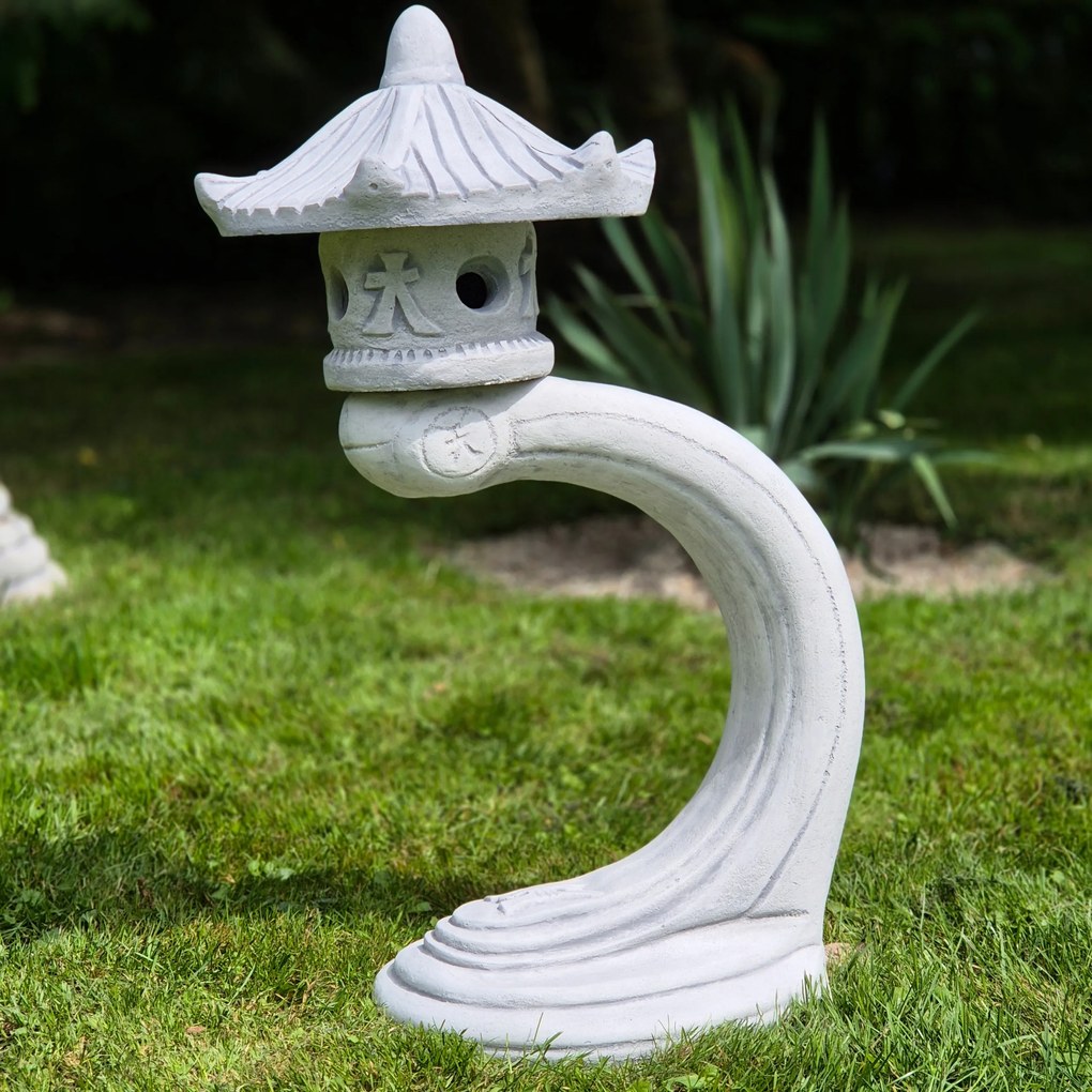 Betonová lampa japonská na oblouku Pagoda Ozdoba do zahrady 70 cm 26 kg