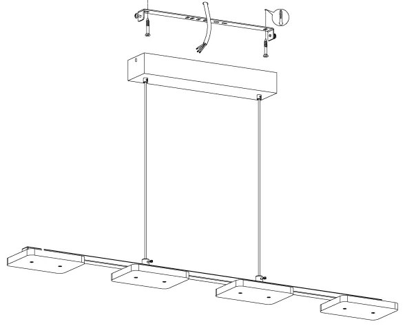 Eglo 94244 - LED závěsné svítidlo CARTAMA 4xLED/4,5W/230V