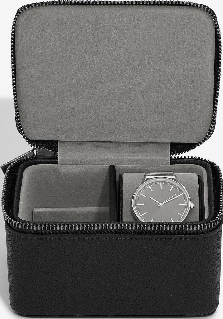 Cestovní krabička na hodinky a spony Stackers černá
