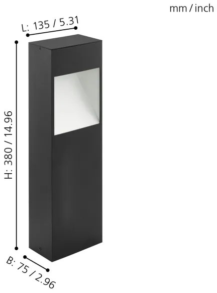 Eglo 98096 - LED Venkovní lampa MANFRIA LED/10W/230V IP44