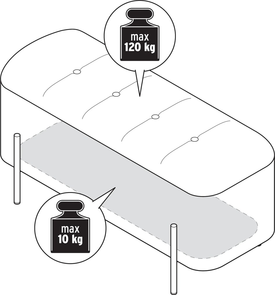 Tchibo - Lavice s truhlou - barva: černá