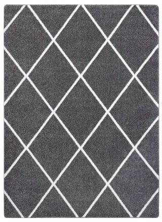 koberec SKETCH F728 Mříž Diamanty, šedá, krém velikost 280x370 cm | krásné koberce cz