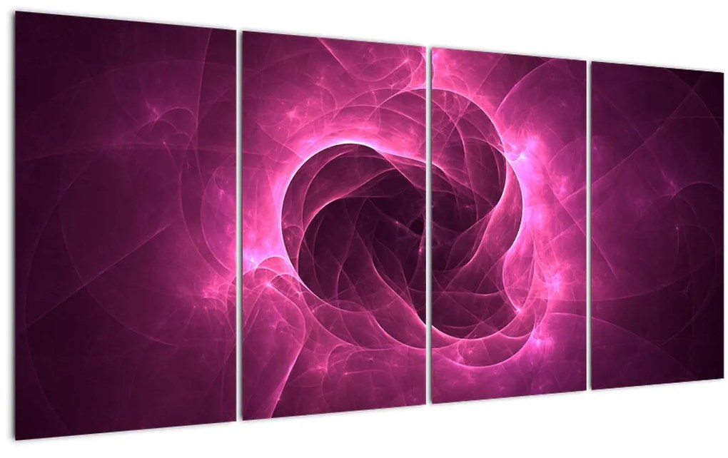 Obraz moderní růžové abstrakce (160x80 cm), 40 dalších rozměrů