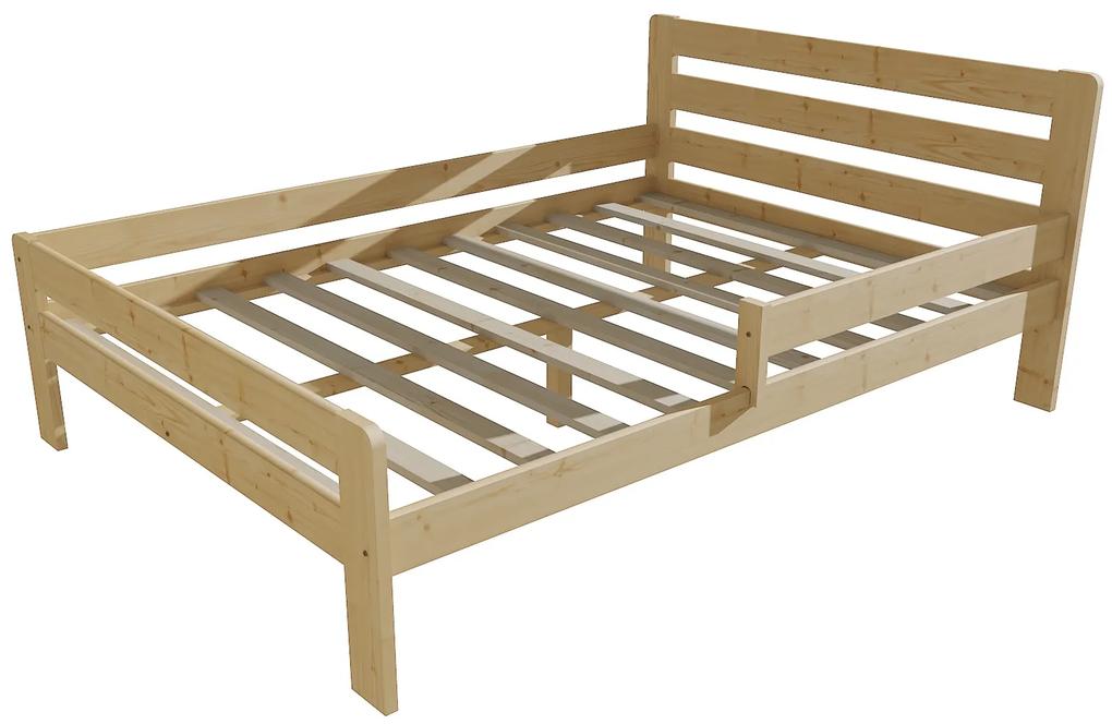 Vomaks Dětská postel se zábranou VMK001C KIDS Rozměr: 90 x 180 cm, Barva: bezbarvý lak
