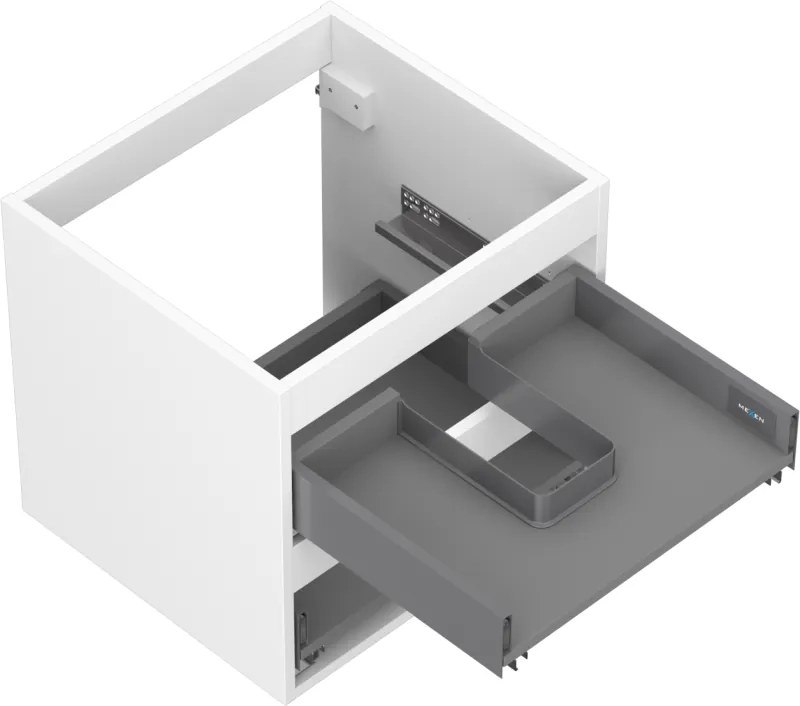 Mexen Box-A, závěsná skříňka 50 cm, 2 zásuvky, bílá matná, 91AX0-0500-470-2-01