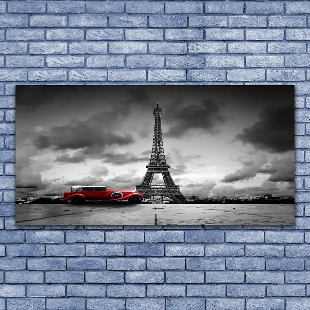 Plexisklo-obraz Eiffelova Věž Paříž Výhled 120x60 cm
