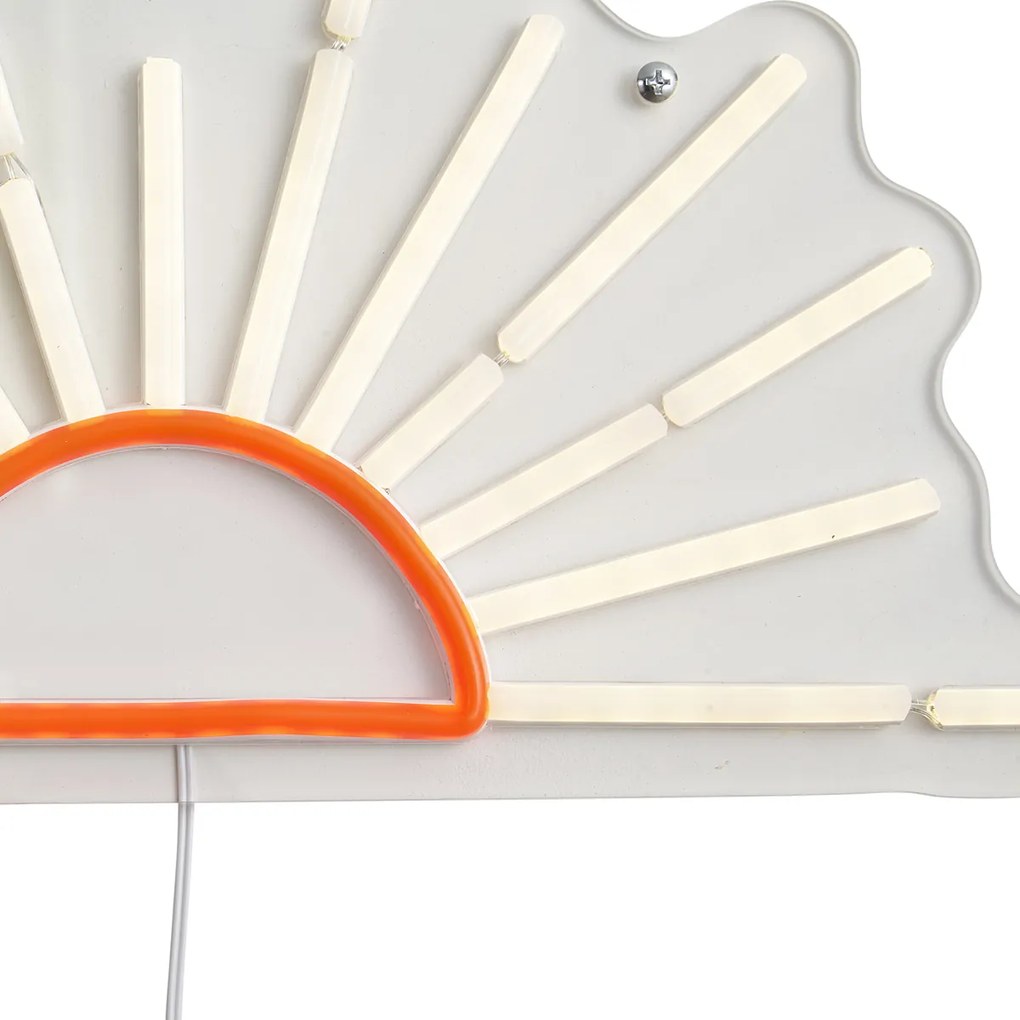 Neonová nástěnná lampa Teplá bílá s oranžovou včetně LED - Sunset
