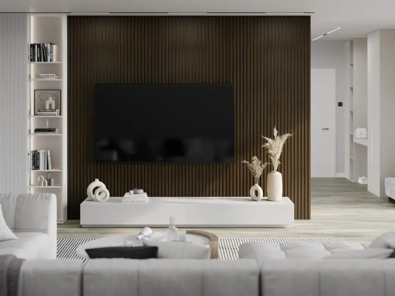 Mexen Lam-B, stěnové lamely 275 × 31,5 cm, HDF deska 4 mm, wenge, S100-275317-2812-071