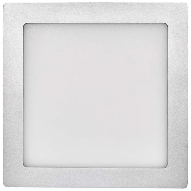 LED panel 224 × 224, čtvercový přisazený stříbrná., 18W neut.b. 71285