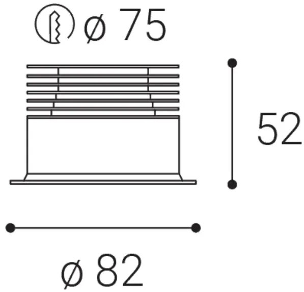 Spot, zápustné led svítidlo Led2 Barva: Černá Typ B, Chromatičnost: 2700K, Konfigurace: Triac