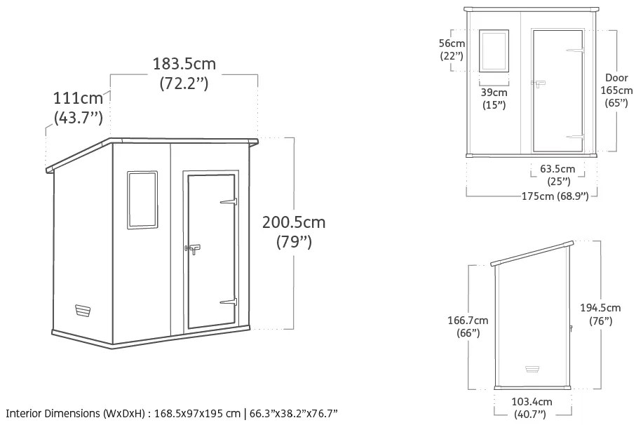 Keter Zahradní domek MANOR PENT GREY 184x111x201cm