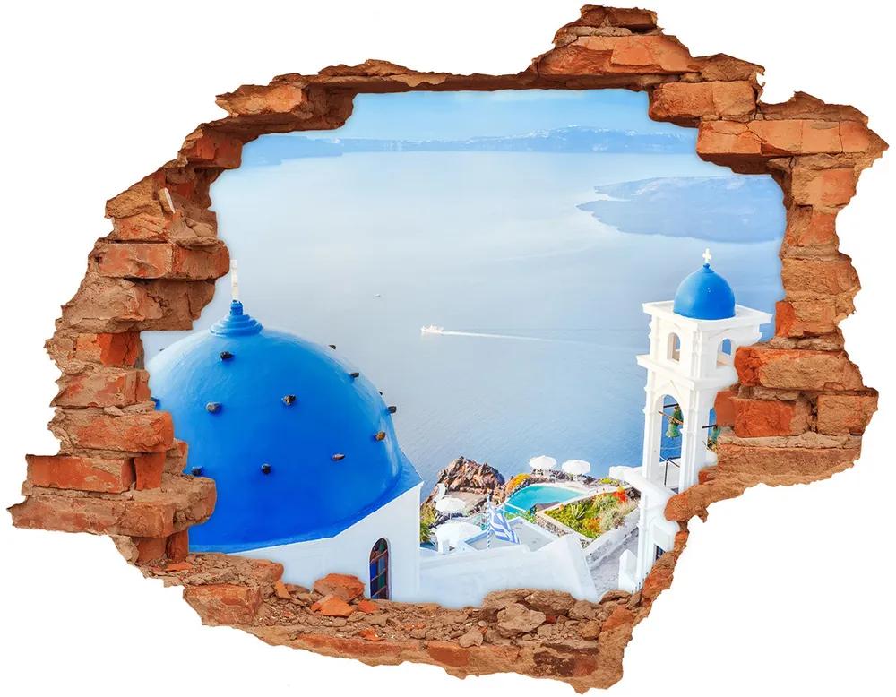 Wallmuralia Fototapeta díra na zeď 3D Santorini Řecko 90x70 cm