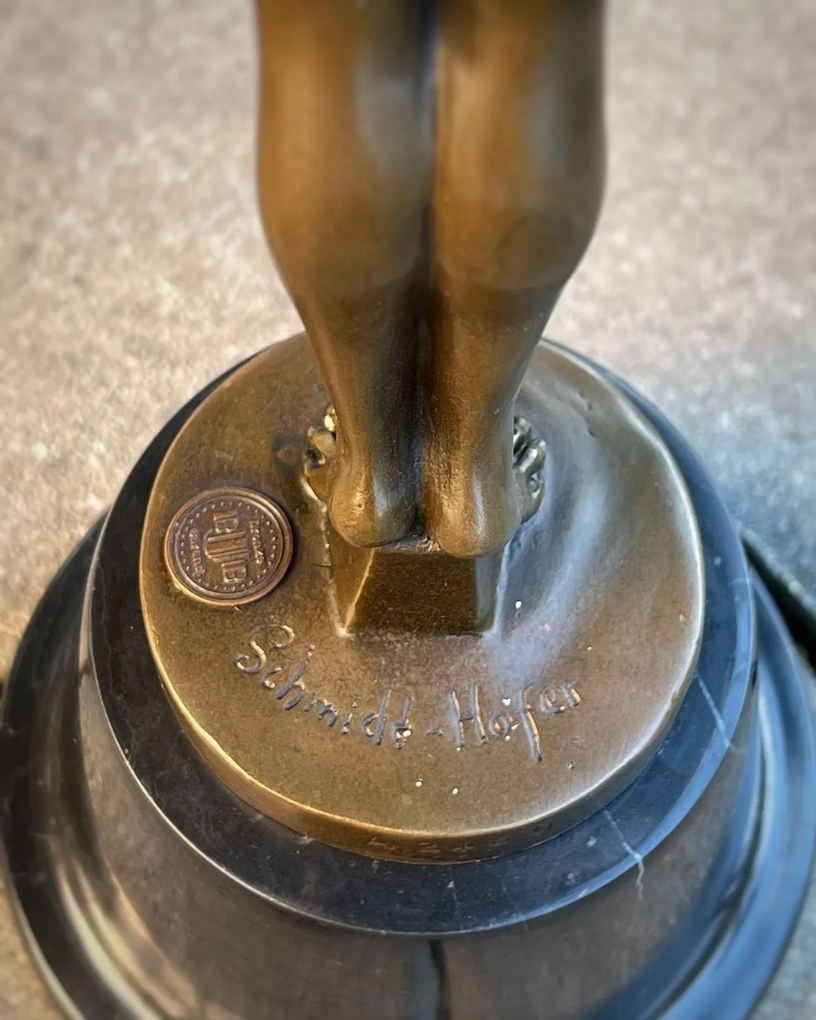 Bronzová socha soška - Íkaros art deco
