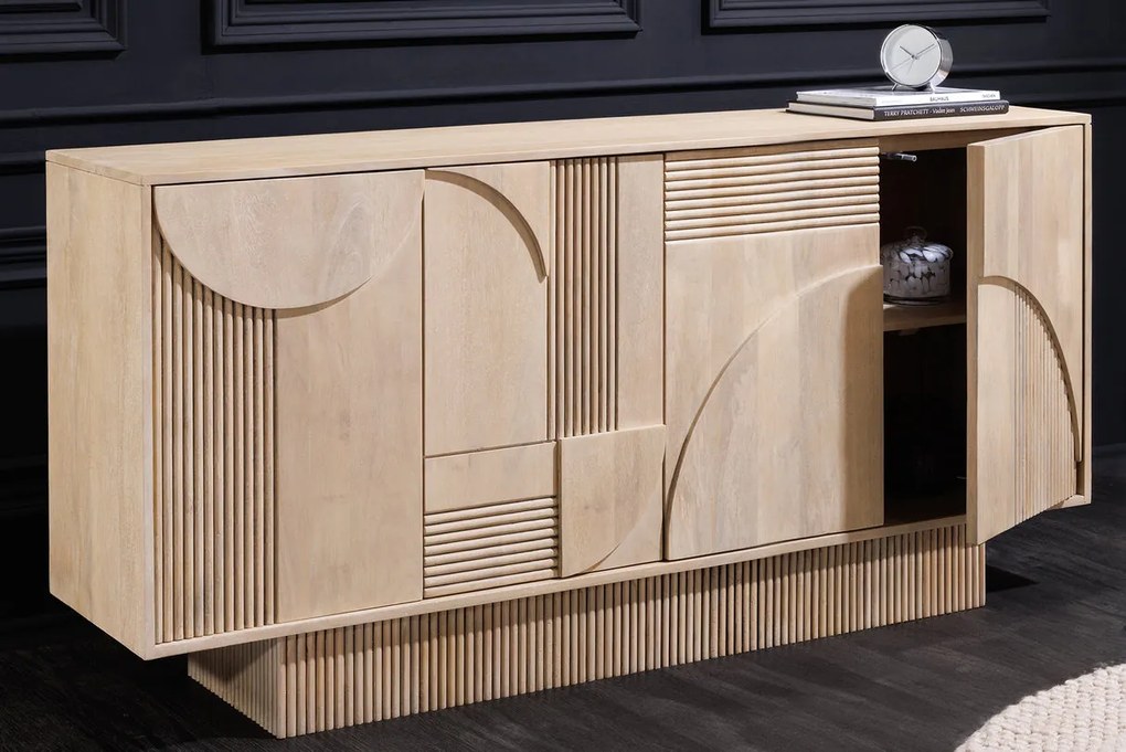 Invicta Mangová komoda ART DECO světlá 170 cm 44060