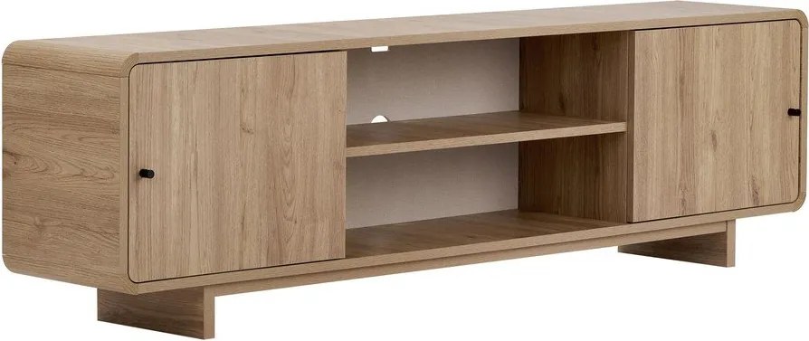 TV stolek v dekoru dubu ve světle přírodní barvě 180x52x34 cm Mirel – Nordure