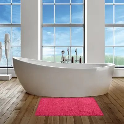 MSV MICROFIBER růžová / Koupelnová předložka / 50 x 70 cm / polyester