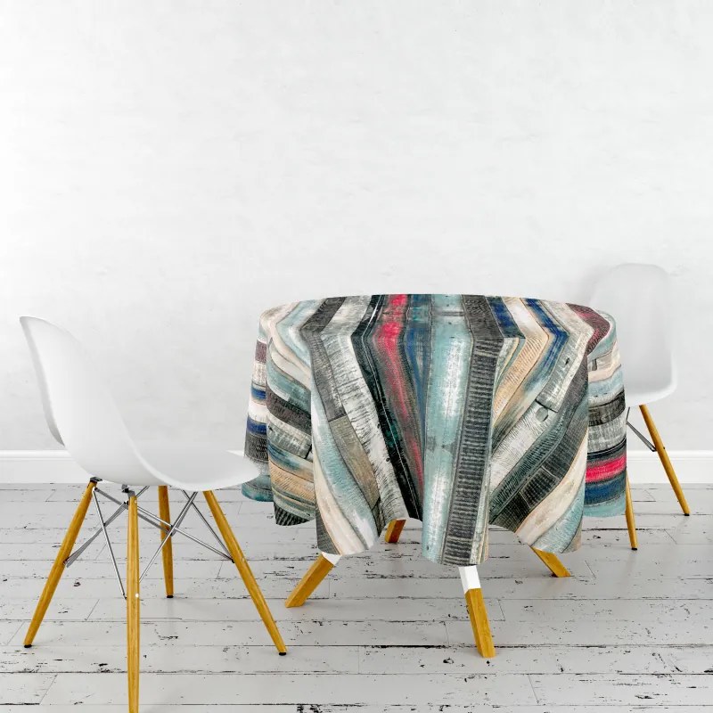 Ubrus PVC kulatý DC-1060 – Urban wood (různé velikosti)