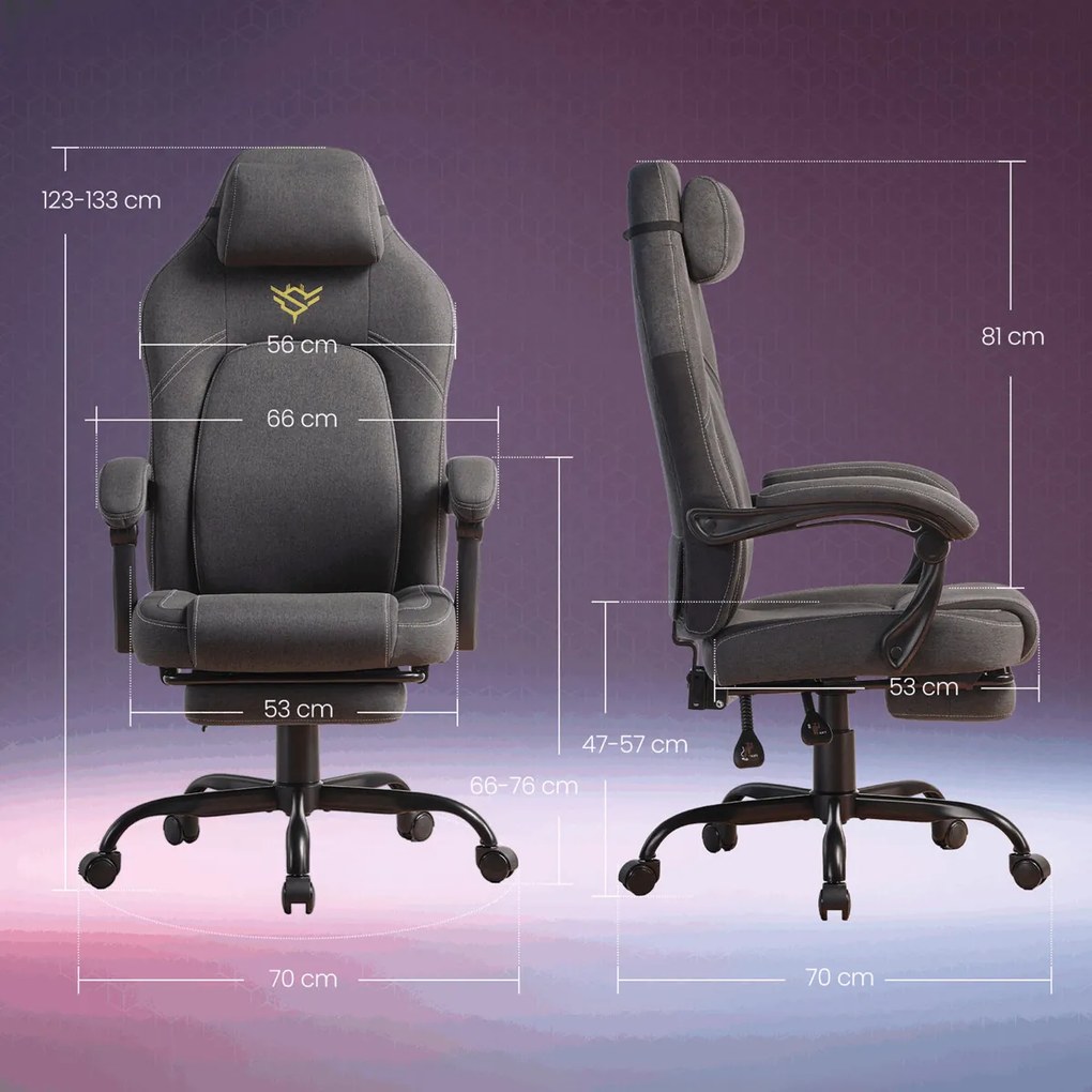 Autronic Herní křeslo KA-E1372 GREY