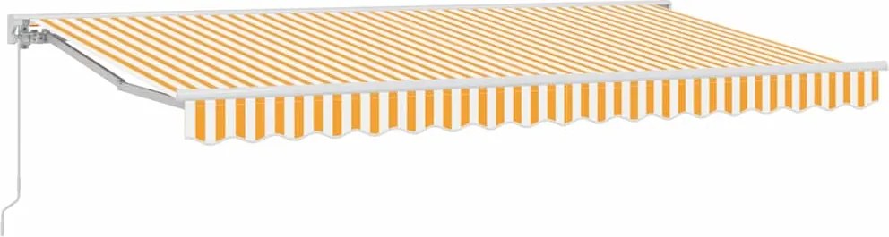 Rám markýzy Žlutá a bílá 350 x 200 cm 3329643
