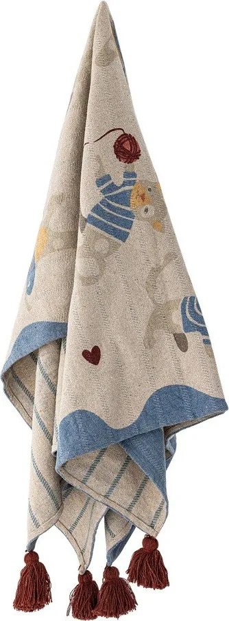 Dětská deka z recyklované bavlny v přírodní barvě 130x160 cm Mille – Bloomingville Mini