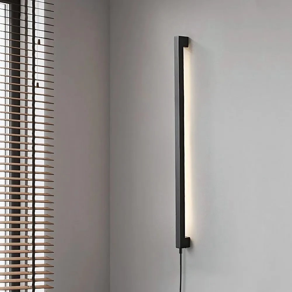 Toolight Toolight, LED nástěnné svítidlo 80cm, 12W, 3000K, LHJ063-W, černá matná, OSW-60032