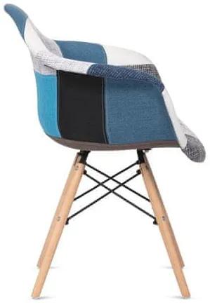 Autronic Moderní jídelní židle Aitronic Jídelní židle, potah látka patchwork, dřevěné nohy, masiv přírodní buk (CT-768 PW2)