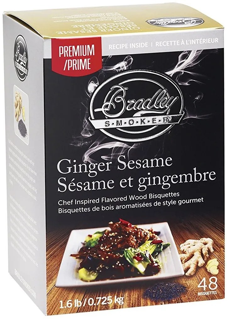 Grilovací brikety bradley smoker - brikety premium ginger sesame 48ks