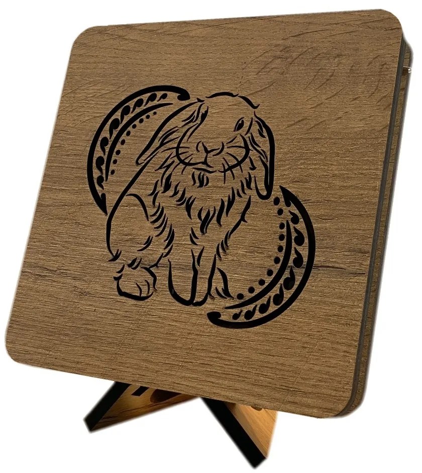 Li-Go "Králíček" lampa 19x19cm provedení povrchu: jedle