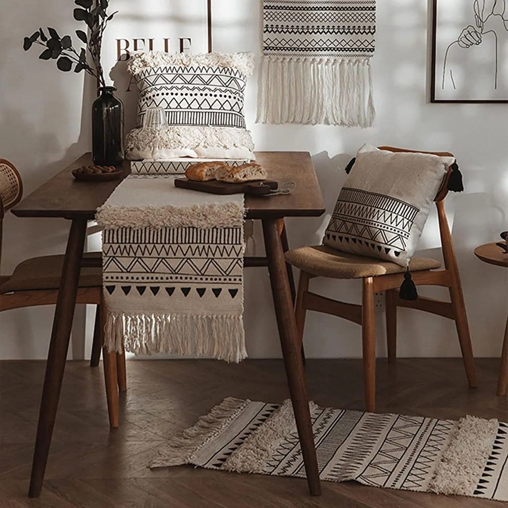 Tutumi, koberec Boho 160x50 cm 322151, bílá-šedá, HOM-06807