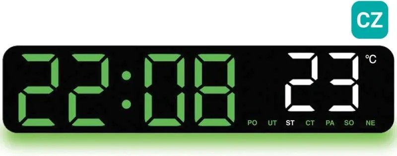 JVD Digitální budík do sítě s teploměrem a češtinou JVD SB111.3