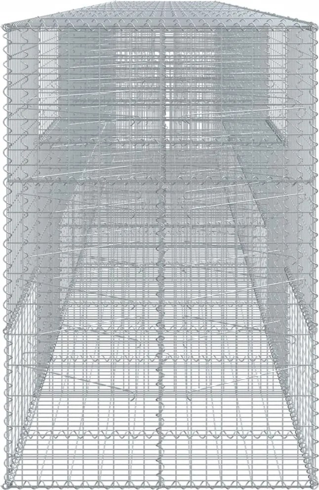 Gabionový koš s víkem 900 x 100 x 150 cm pozinkované železo 3295221