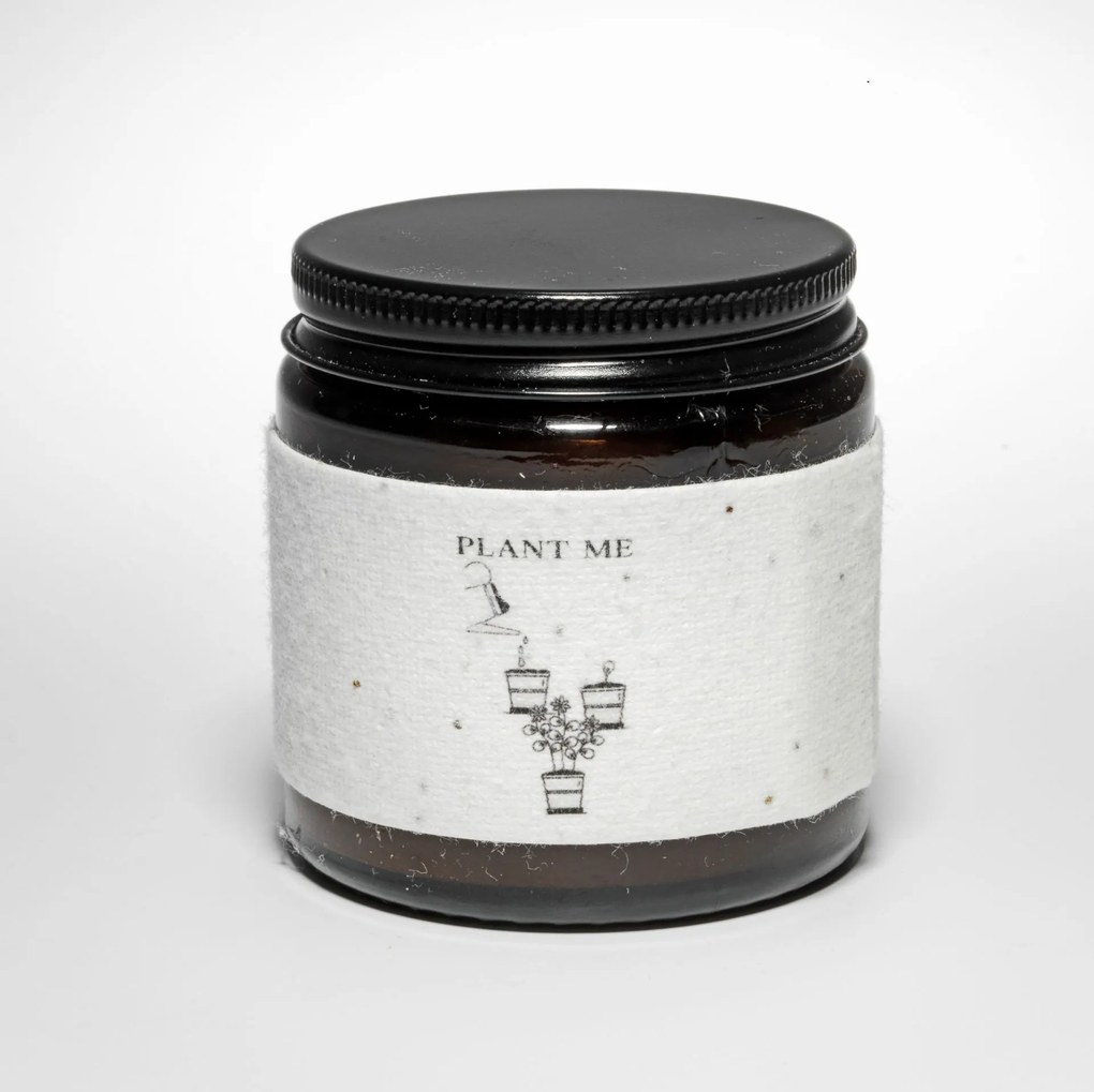 The Candle Brand Vonná svíčka ve skle Chamomile with Cedar Wood 90 g, hnědá barva, sklo, vosk