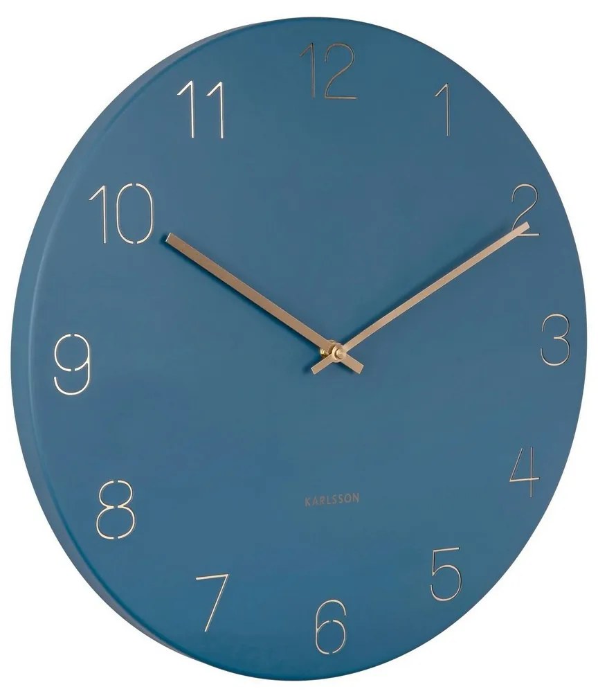 Karlsson 5762BL designové nástěnné hodiny, pr. 40 cm