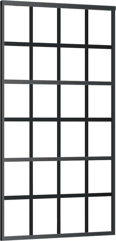 Posuvné dveře se sadou kování černé 102x205 cm ESG Glass 3375855