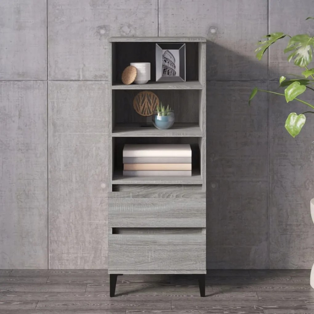 Fionshop 263910946 Skříň highboard šedá sonoma 40 x 36 x 110 cm kompozitn