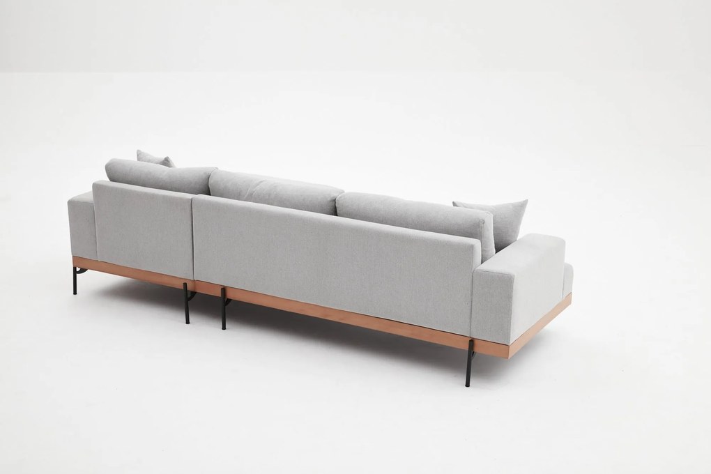 Hanah Home Rohová pohovka LIVA šedá pravá 287 cm 825BLC2816