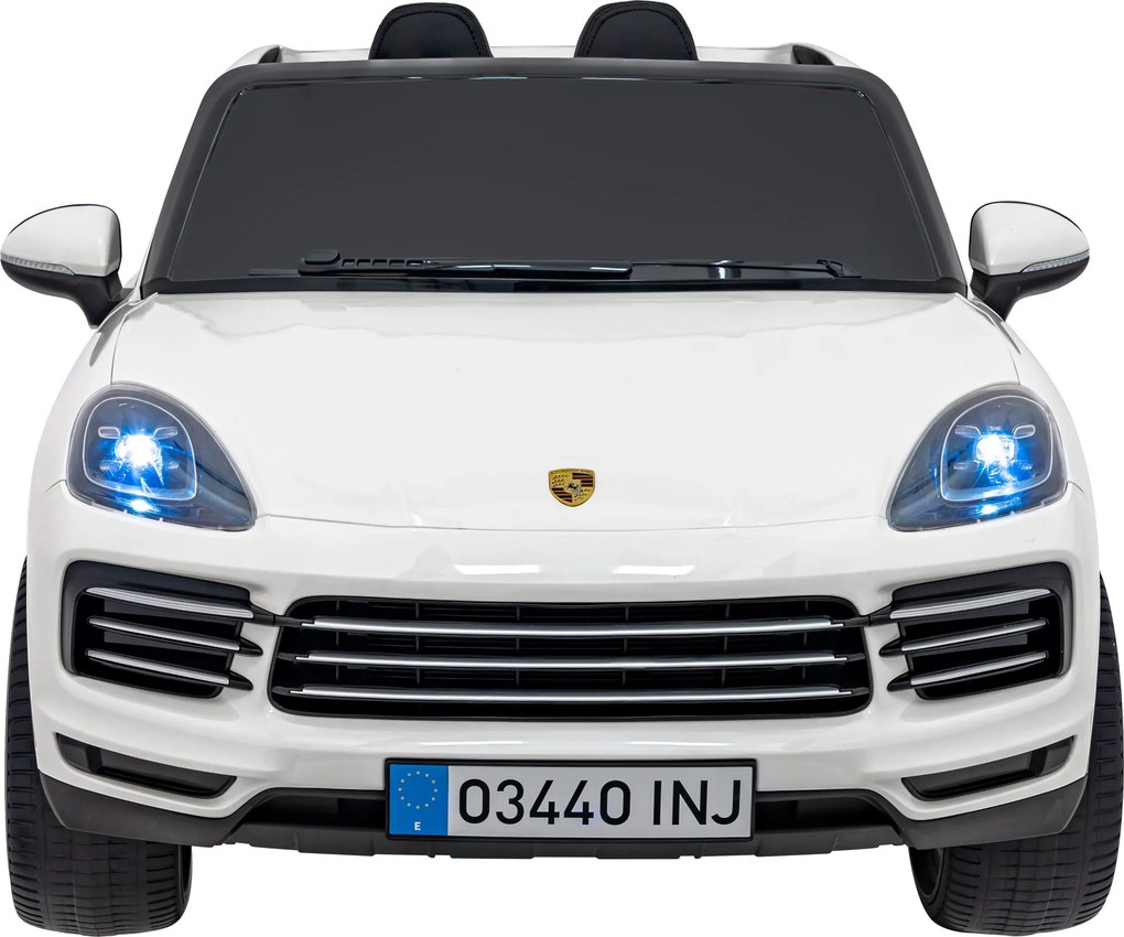 Ramiz Elektrické autíčko Porsche Cayenne S na baterie pro děti bílý lak SUV + dálkové ovládání