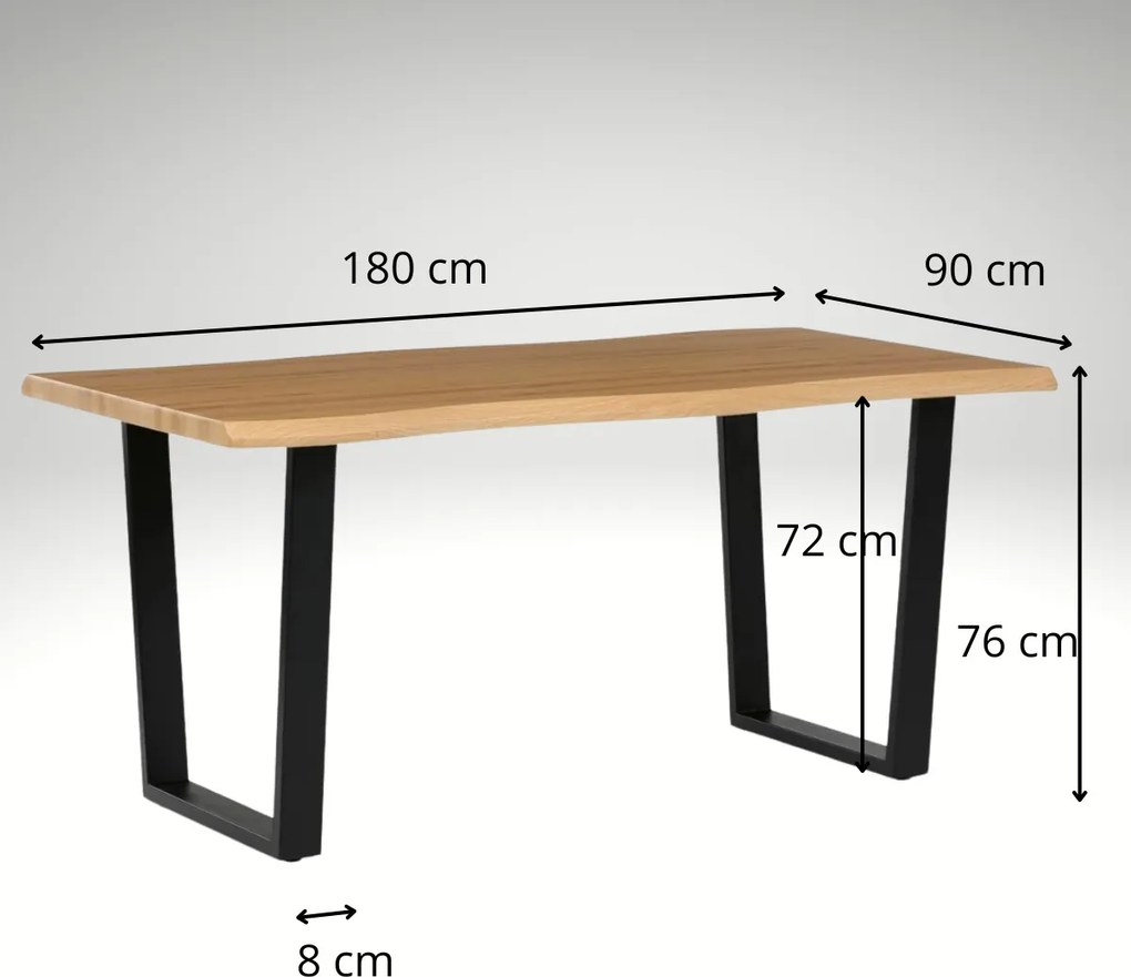 Vikio Jídelní set pro 4 osoby 160x90 cm soft dub noha X šedá židle s područkami VJS226-4S