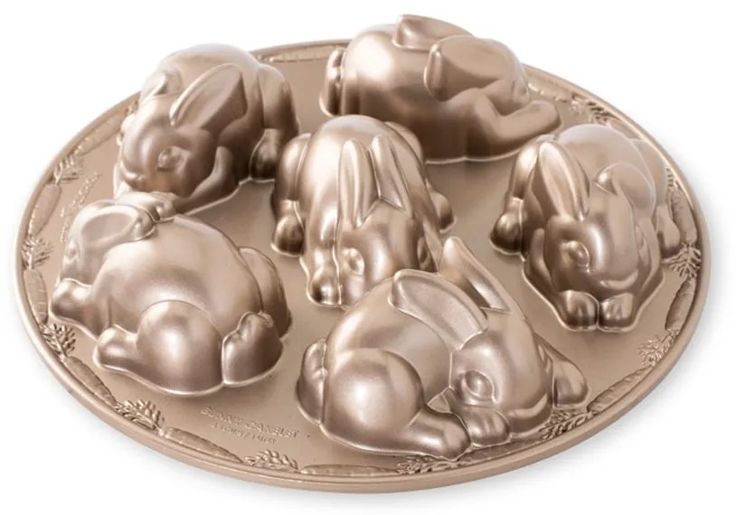 Forma na 6 bábovek Malí králíčci, karamelová 1 l, NORDIC WARE 90148