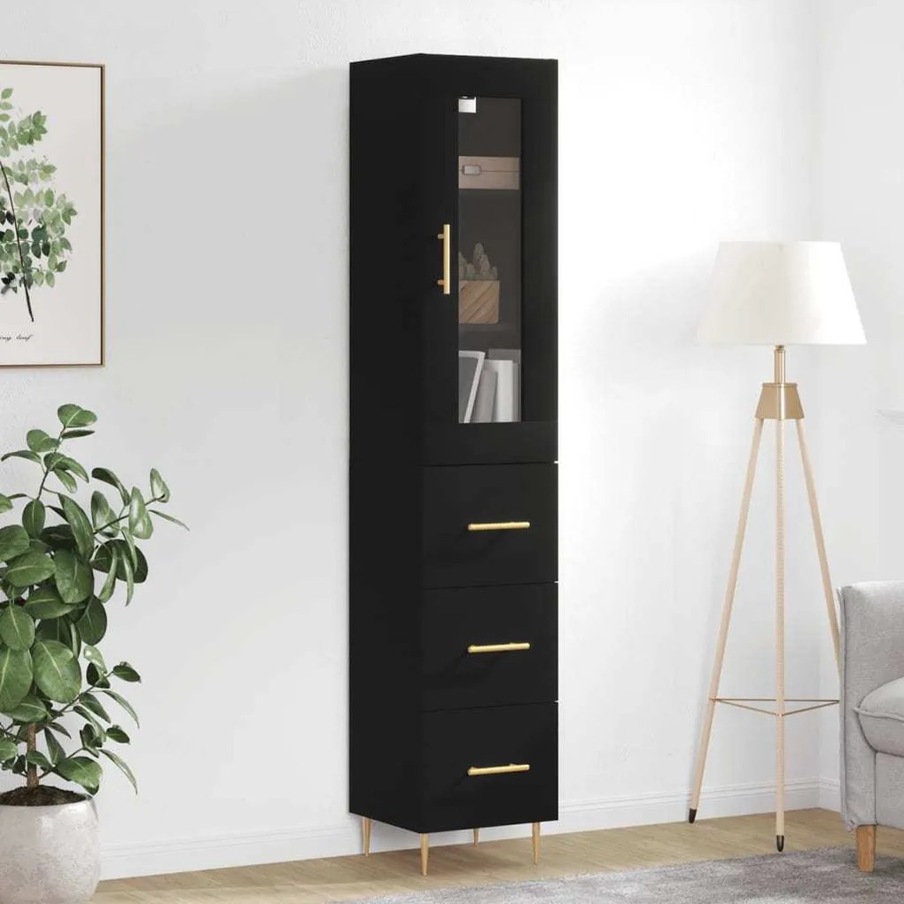 vidaXL Skříň highboard 34,5 x 34 x 180 cm kompozitní dřevo [3199226] Barva: dub sonoma