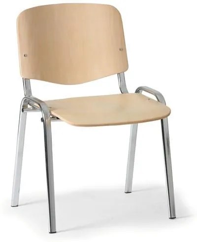 Přístavná židle ISO 12-chrom dřevo