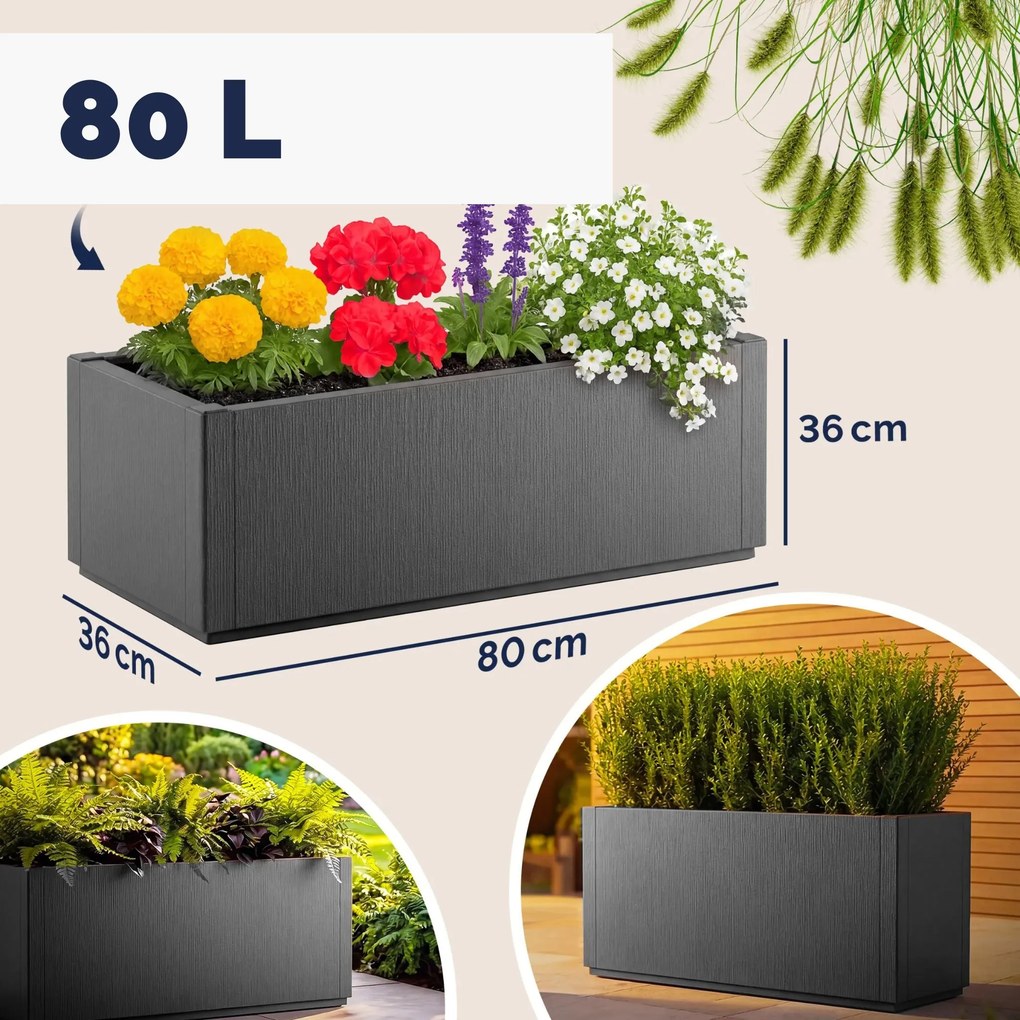 Květináč Kelly 80 L antracitový