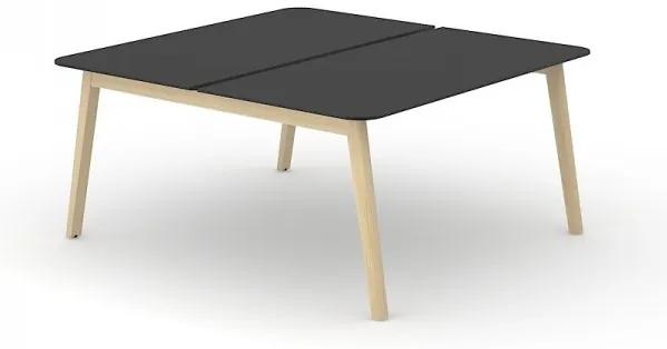 NARBUTAS - Dvoumístný pracovní stůl NOVA WOOD HPL 140x144 cm