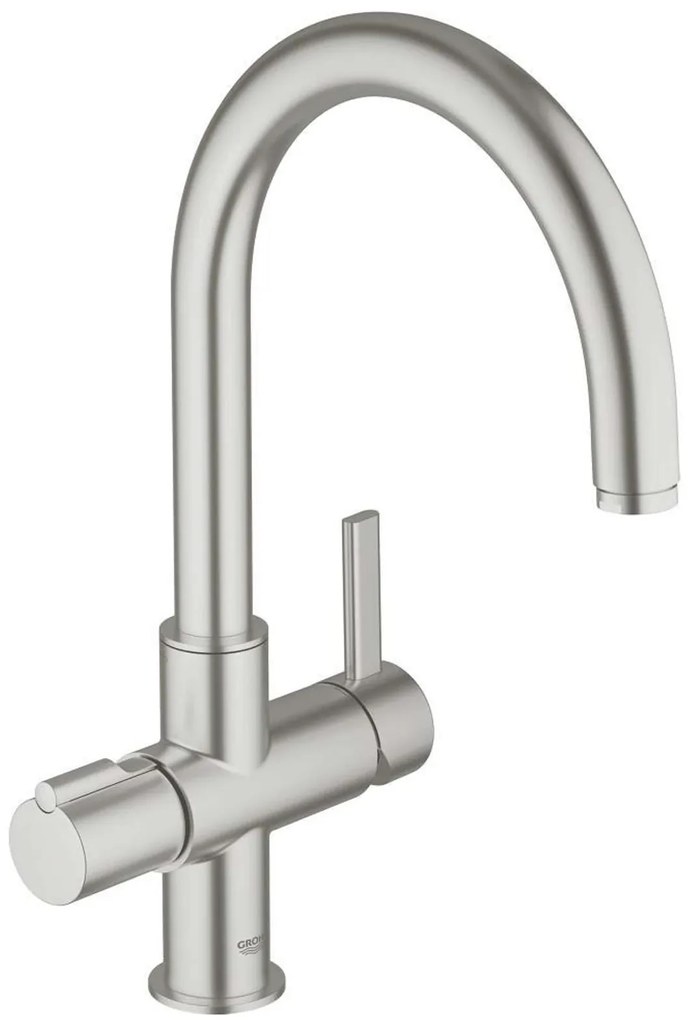 Grohe Red - Páková dřezová baterie Duo, supersteel 30033DC0